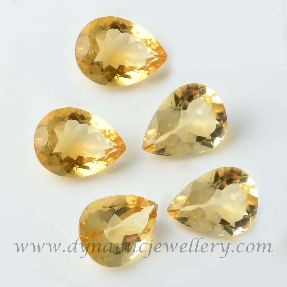 PEAR CITRINE CUT 12x16 mm (ST1354)
