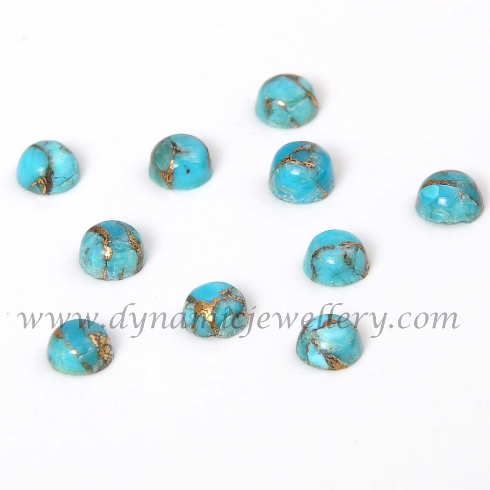 ROUND BLUE COPPER TURQUOISE5 mm (ST381)