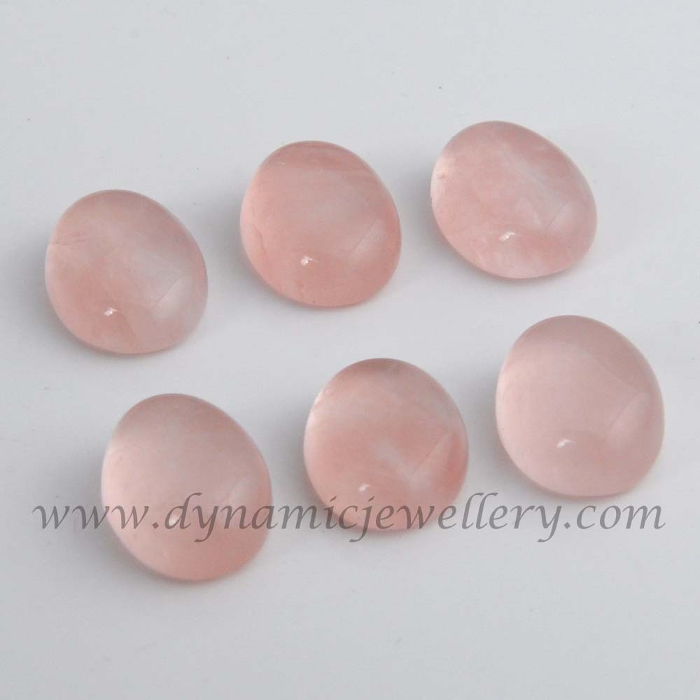 OVAL ROSE QUARTZ CABOCHON 10x14 mm (ST843)