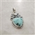 Solid 925 Sterling Silver Natural Turquoise Gemstone Pendant