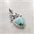 Solid 925 Sterling Silver Natural Turquoise Gemstone Pendant